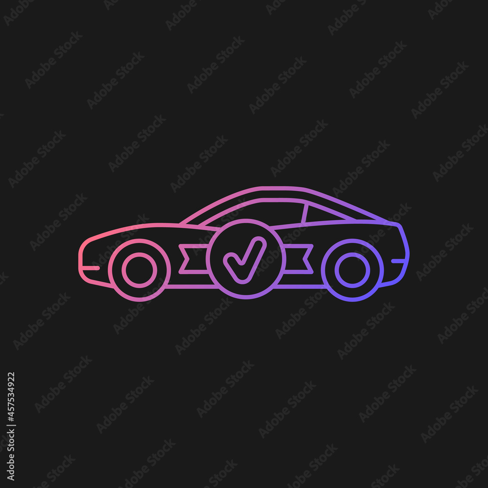 Top quality car gradient vector icon for dark theme. High-rated ...