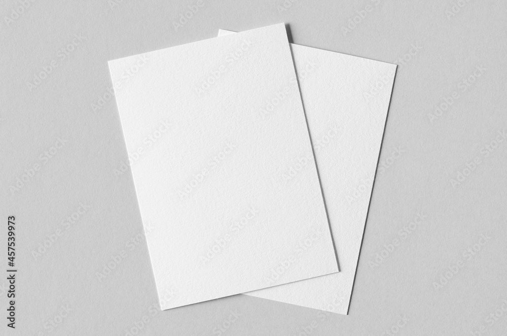 Textured A6 invitation card or flyer mockup, portrait orientation ...