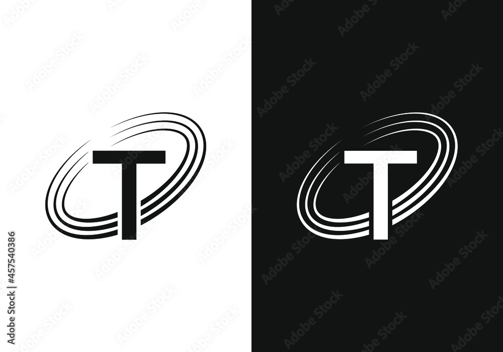 Initial T monogram letter Logo.Abstract logo sign symbol design. Modern ...