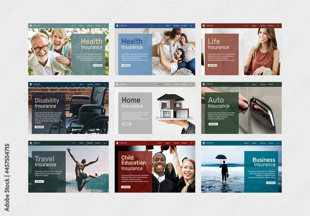 Insurance Layout for Blog Banner Stock Template | Adobe Stock
