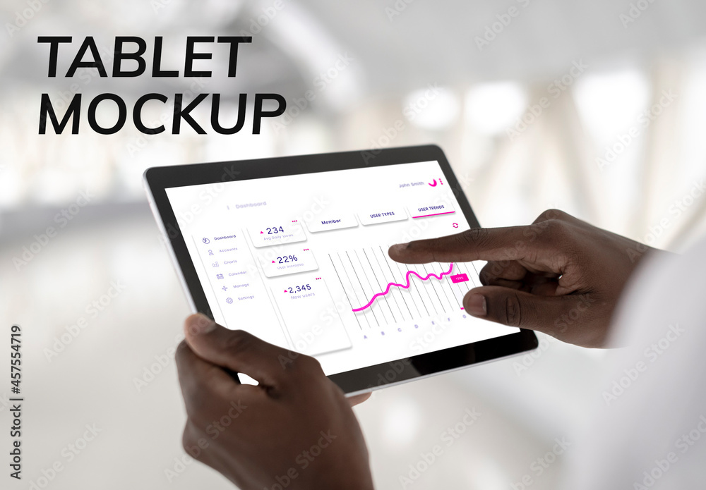 Digital Tablet Screen Mockup Stock Template | Adobe Stock