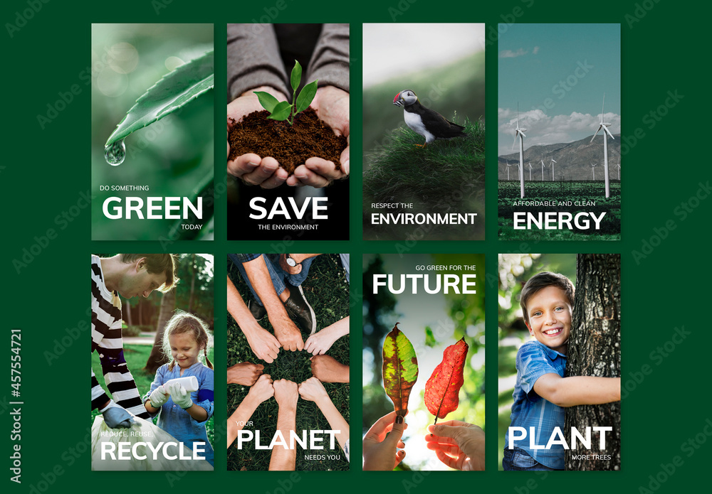 Environment Editable Banner Template Set Stock Template | Adobe Stock