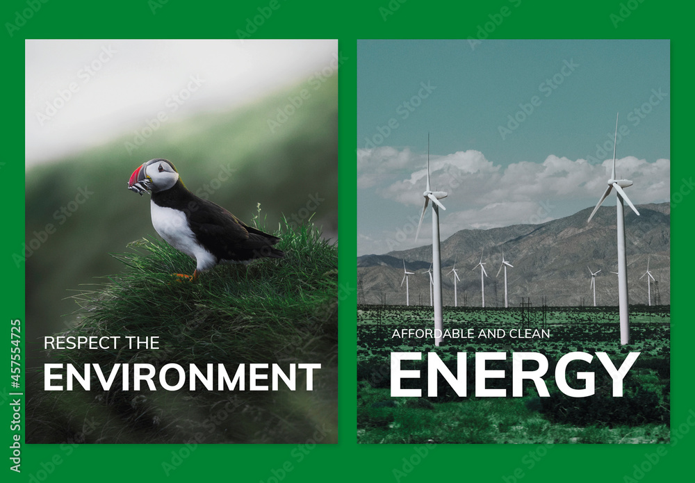 Printable Environment Flyer Template Stock Template | Adobe Stock