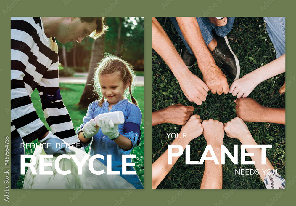 Editable Save the Planet Flyer Template Stock Template | Adobe Stock