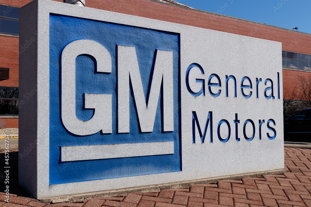 General Motors Logo and Signage at the Metal Fabricating Division. GM ...