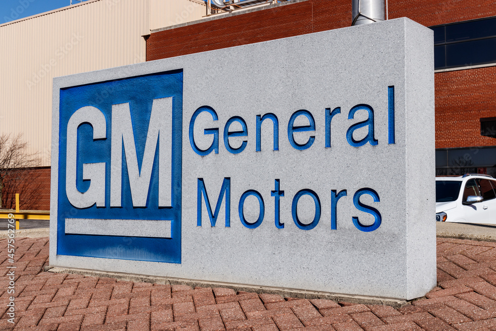 General Motors Logo and Signage at the Metal Fabricating Division. GM ...