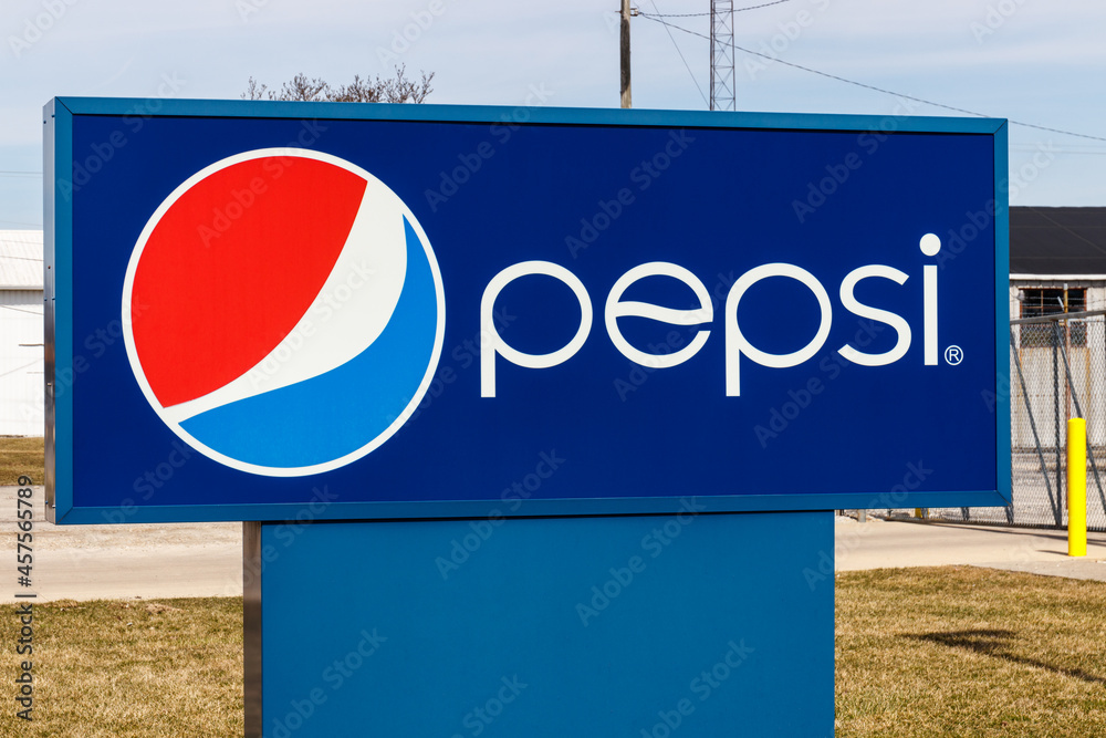 Pepsi logo and signage. Pepsi and PepsiCo are among the largest ...
