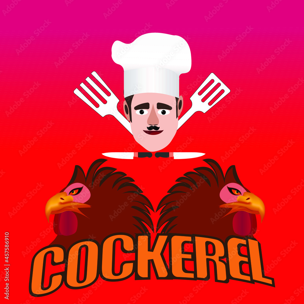 Fried chicken Restaurant Mascot Logo template. chicken banner for ...