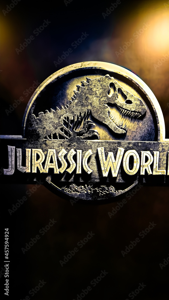 Osaka,Japan - June 17,2020 :Jurassic WORLD sign in Jurassic Park ...
