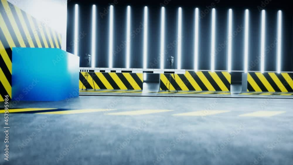 Generic 3d car crash test. Car destruction. Realistic 4k animation ...