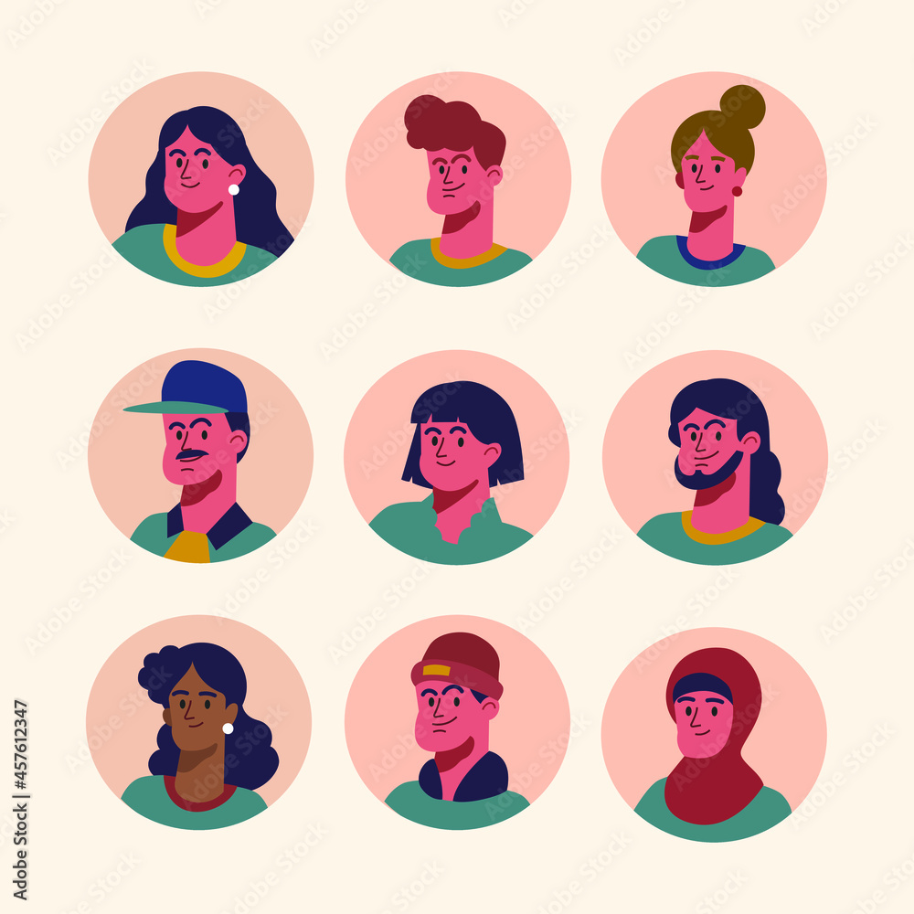 People avatar collection. Picture character group, social media. Set ...
