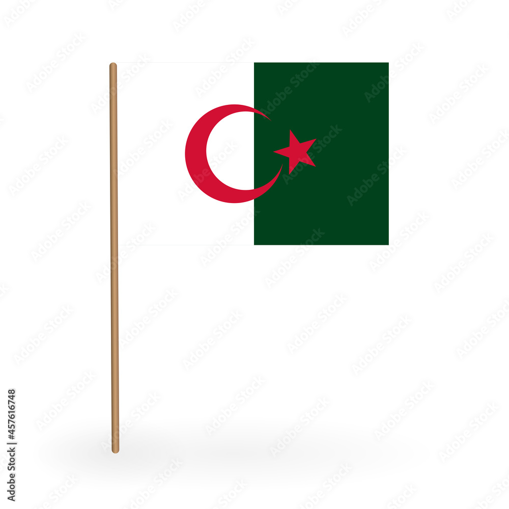 National Red and white flag of the Kingdom of Bahrain. banner on a ...