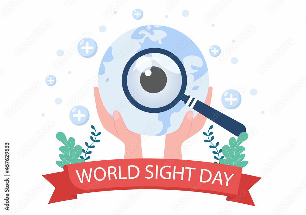 World Sight Day Background Vector Illustration Which is Commemorated ...