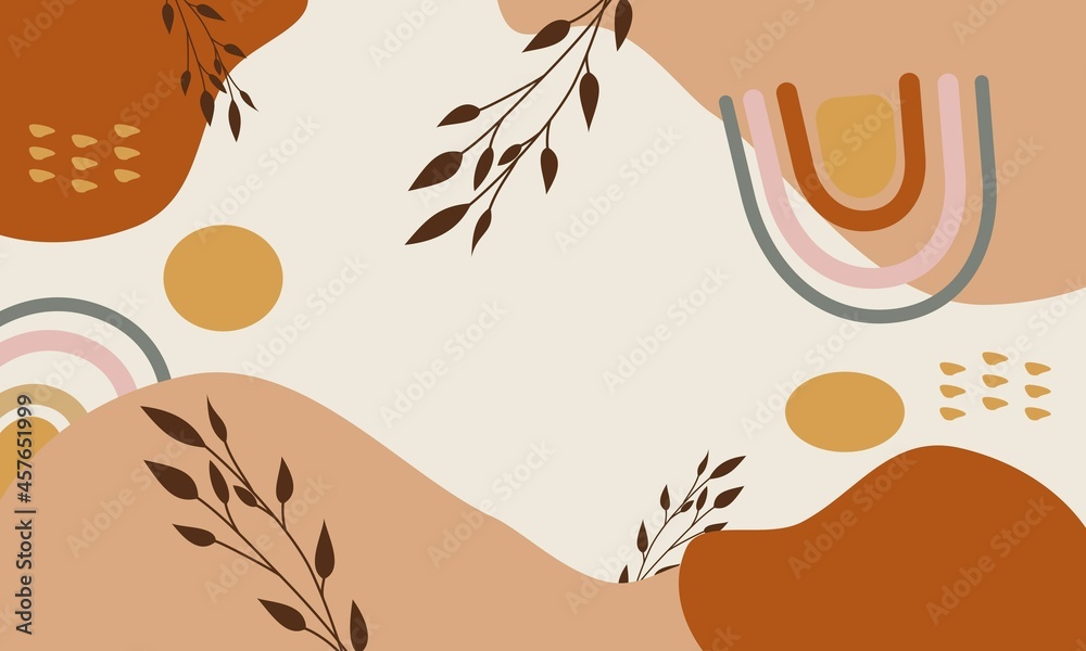 Hand drawn boho background vector Stock Vector | Adobe Stock