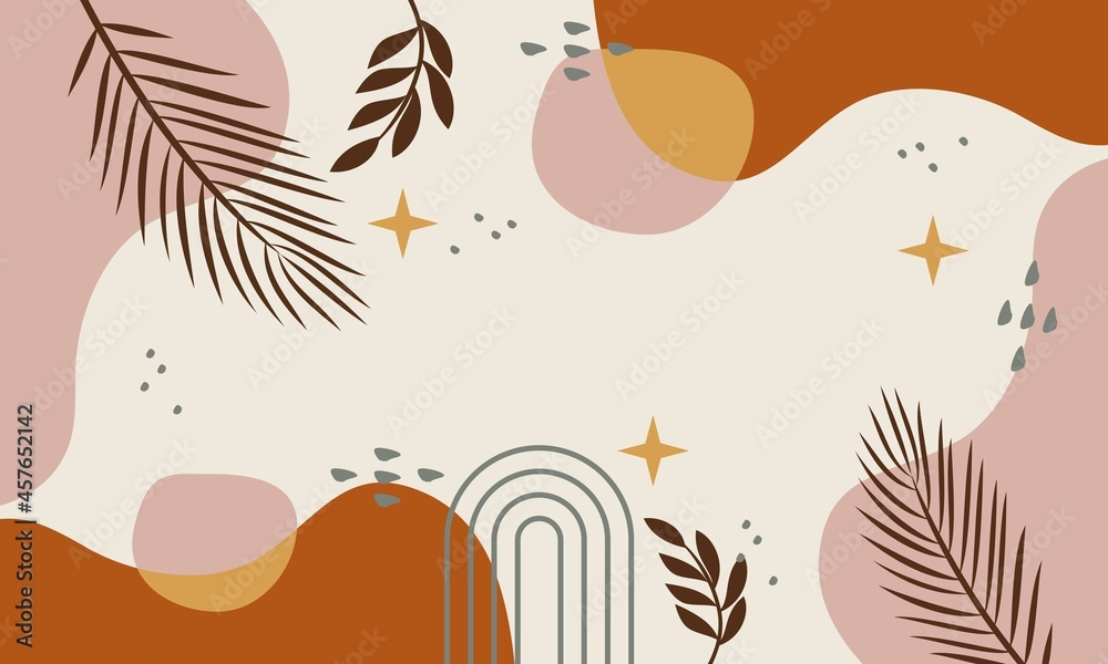 Hand drawn boho background vector Stock Vector | Adobe Stock