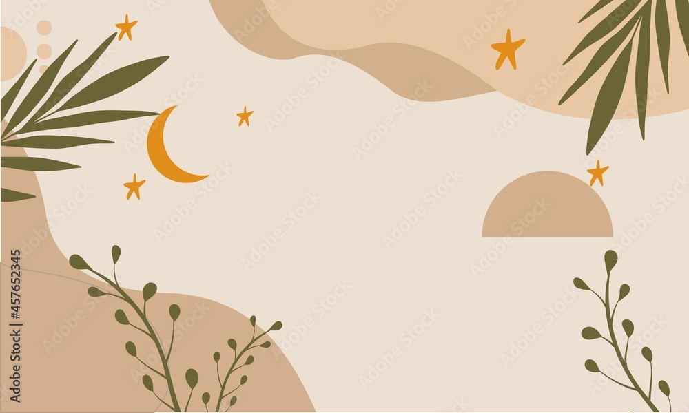 Hand drawn boho background vector Stock Vector | Adobe Stock