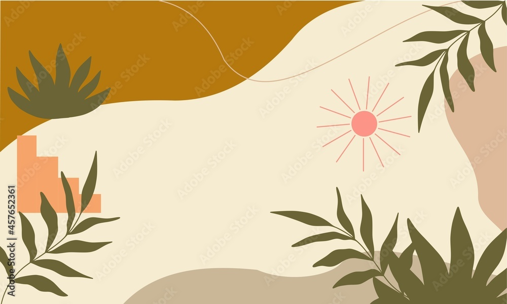 Hand drawn boho background vector Stock Vector | Adobe Stock