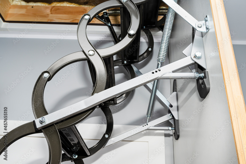 A spring tensioning mechanism that facilitates the opening of a metal ...