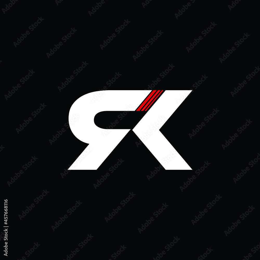 Letter RK simple logo design vector Stock Vector | Adobe Stock