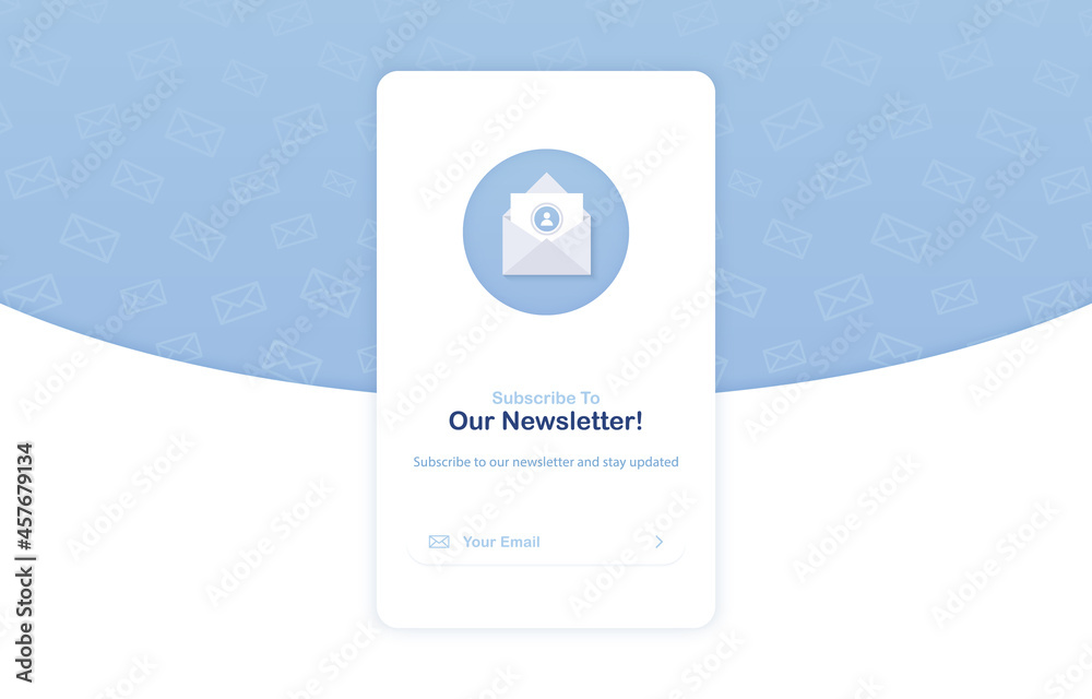 Email Subscription banner template for website. Newsletter UI ...