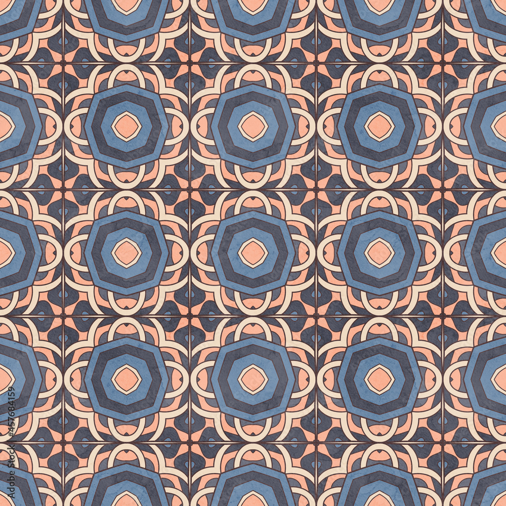 Seamless pattern for traditional arabic and indian pottery tiling ...