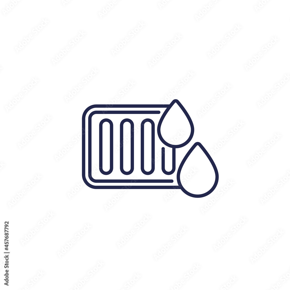drain icon on white, line vector Stock Vector | Adobe Stock