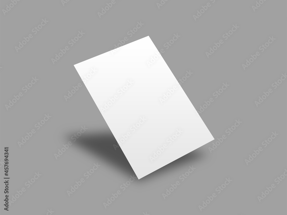 A4 Paper Photo Realistic Blank Mockup Stock Illustration | Adobe Stock
