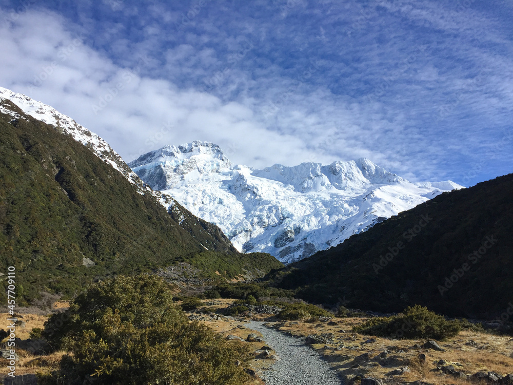 Aoraki national park, Mount cook peak, The highest mounain in New ...