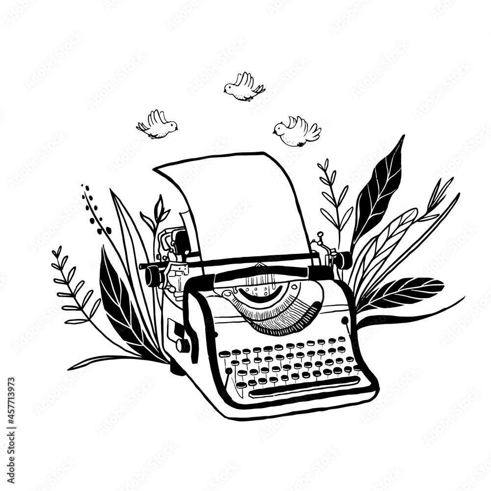 Vintage Typewriter Clipart