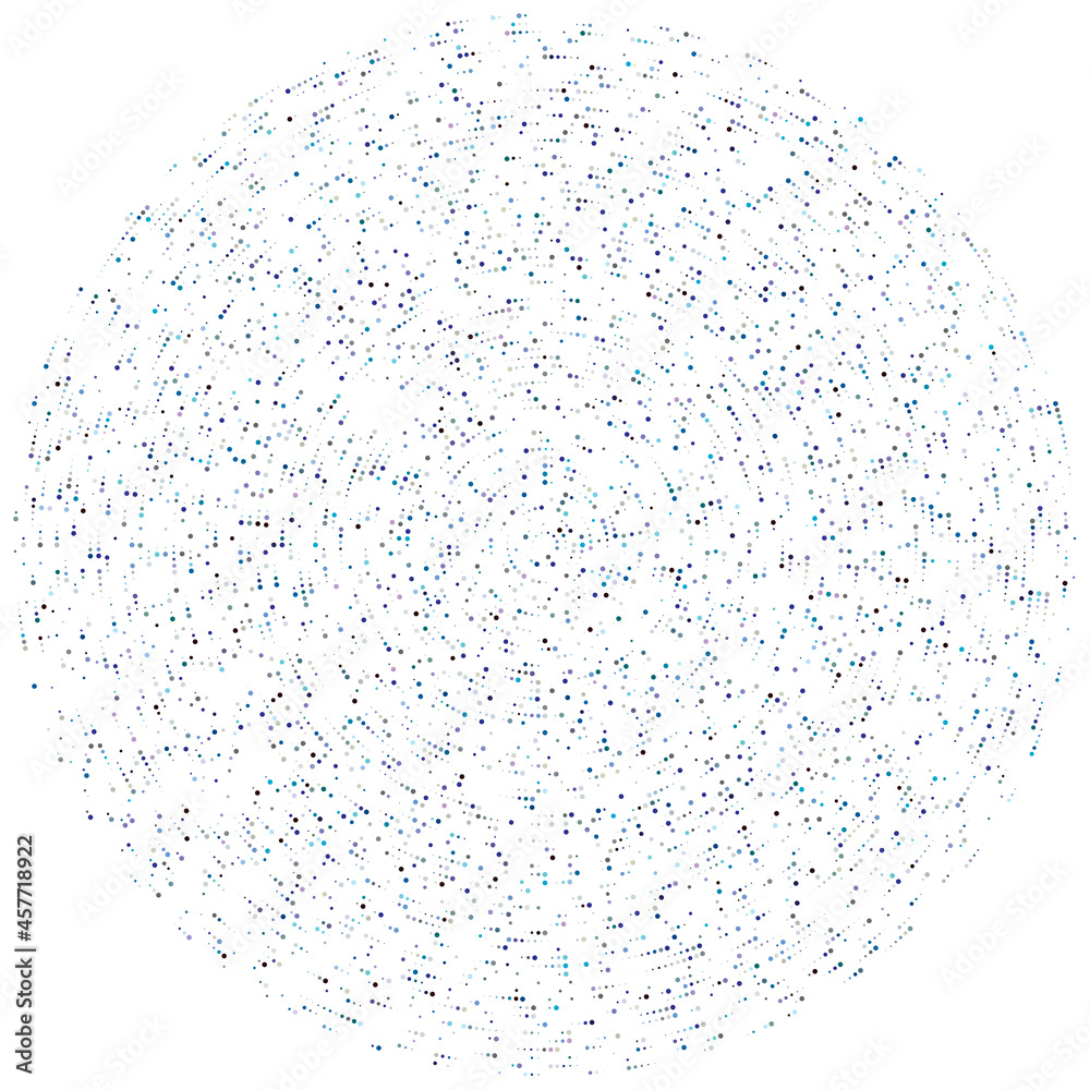 Colorful, colored random circles, dots, speckles and freckles ...