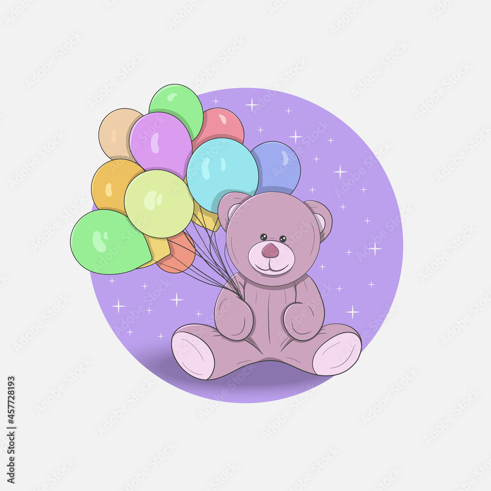 Purple Teddy Bear Clip Art