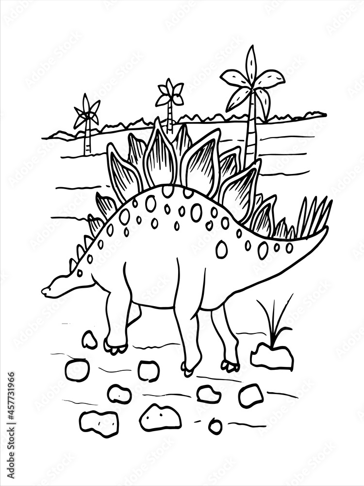DINOSAUR,CAT COLORING PAGE,FLOWER COLORING PAGE,WATERCOLOR FLOWER ...