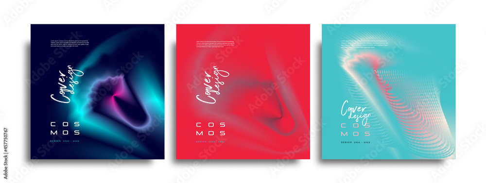 Cosmos cover page design. Creative liquid color background in concept ...