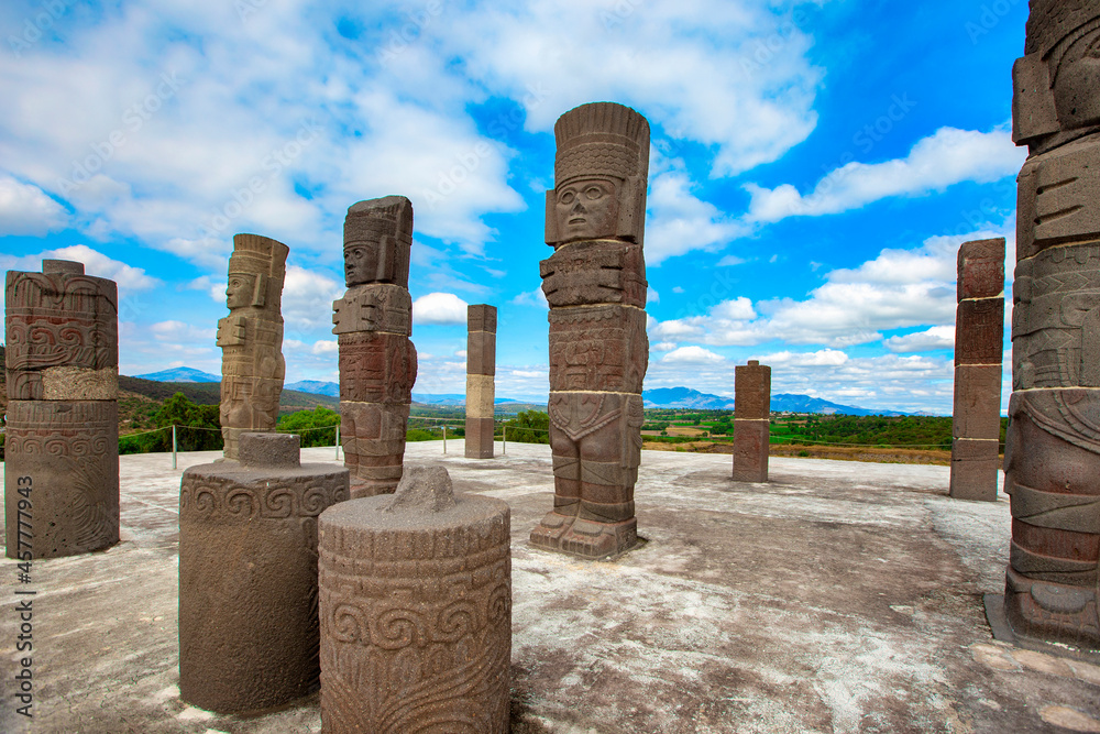 Plakat Tula, Hidalgo, Mexico, conocida la zona arqueologica como los ...
