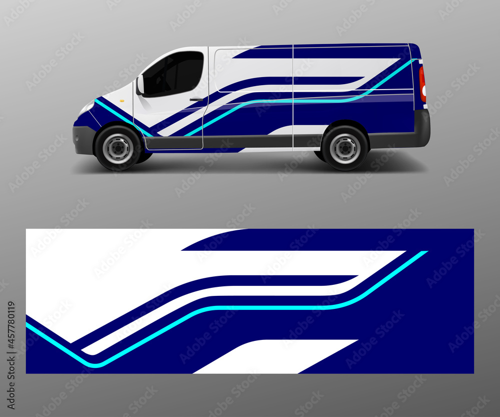 cargo van wrap vector, Graphic abstract stripe designs for wrap ...