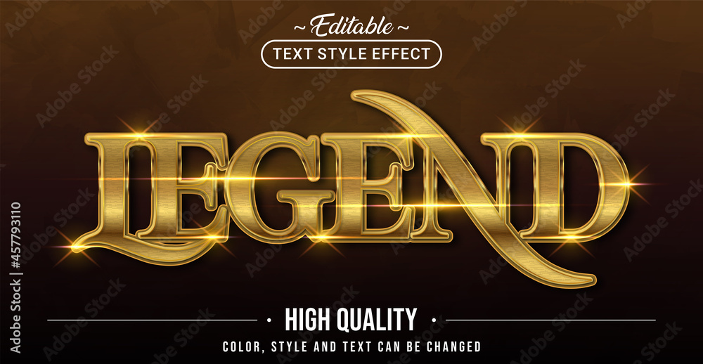 Editable text style effect - Legend text style theme. Stock Vector ...