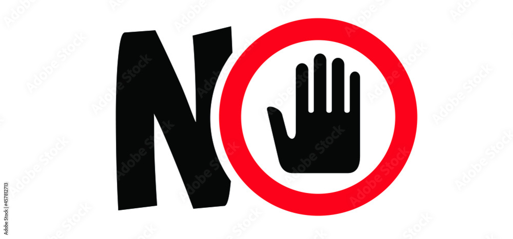 Caution, do not enter, danger, warning icon. Stop halt allowed area ...