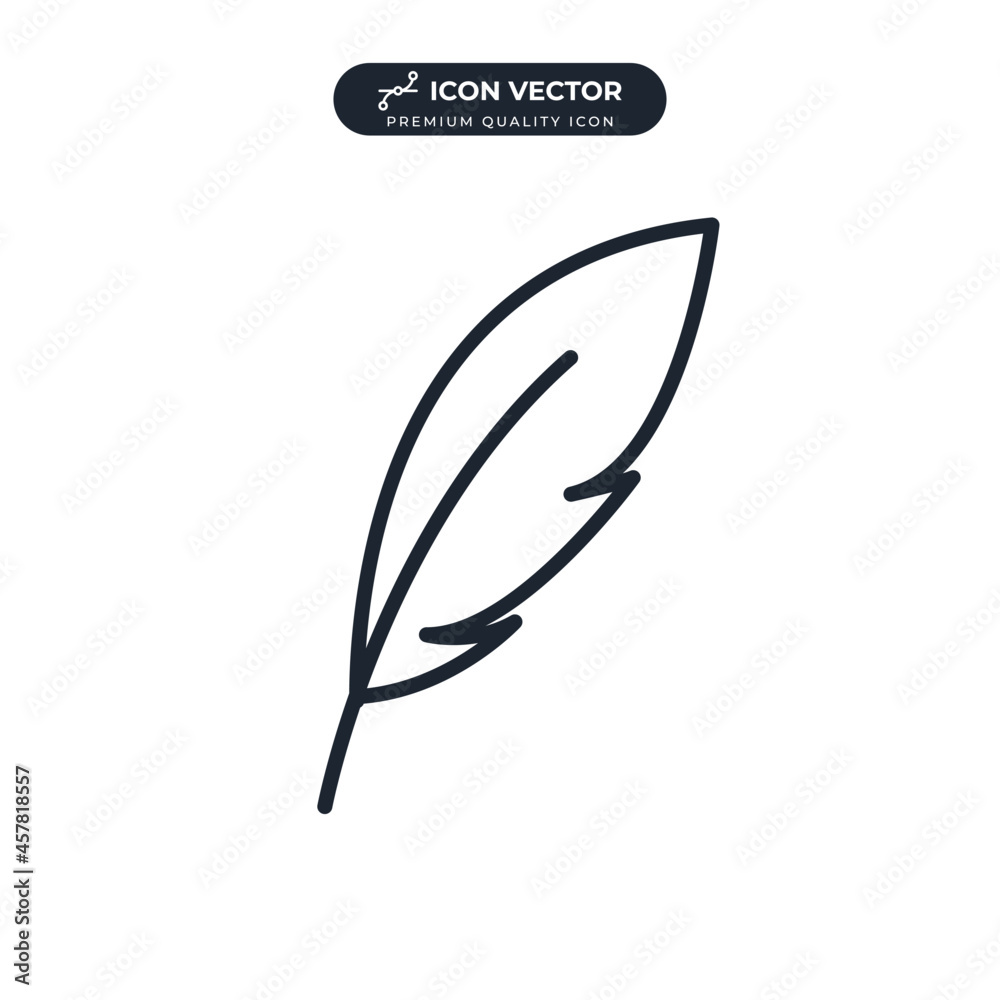 Vetor de feather icon symbol template for graphic and web design ...