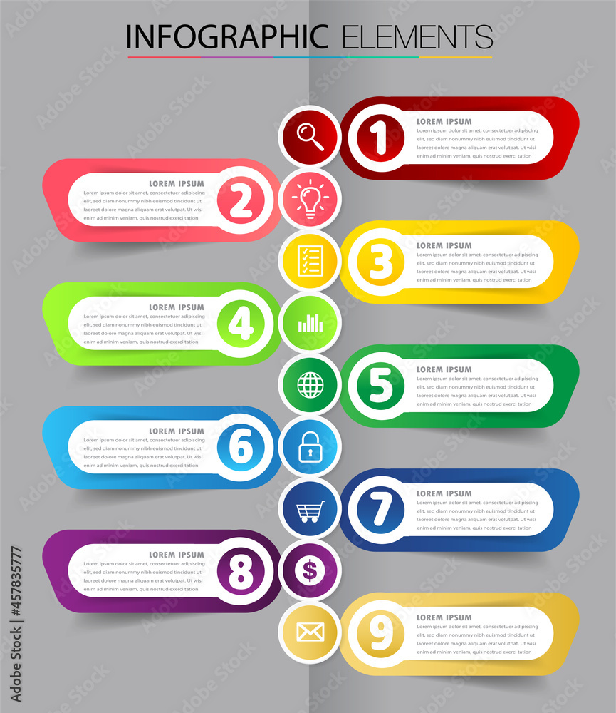 modern timeline text box template, infographics banner Stock Vector ...