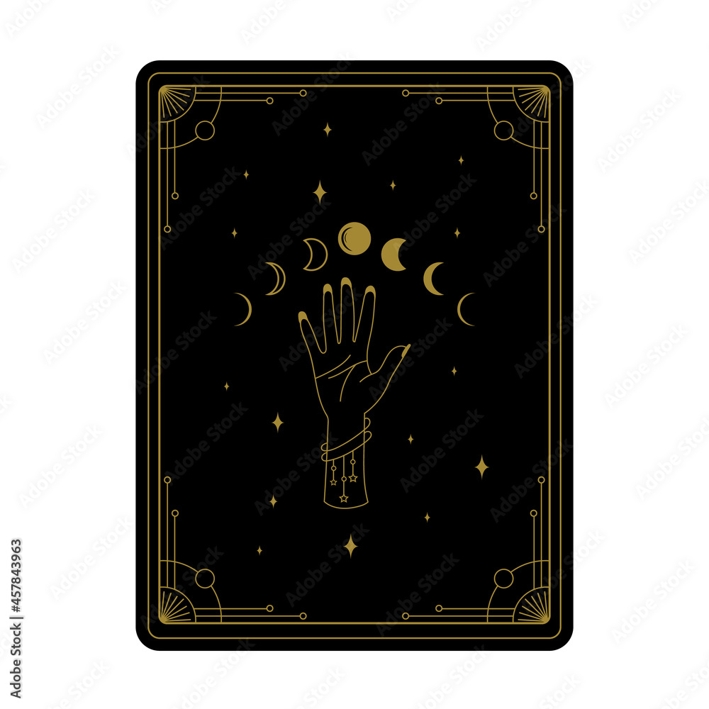 Celestial mystical tarot cards Elements of esoteric, occult, alchemical ...