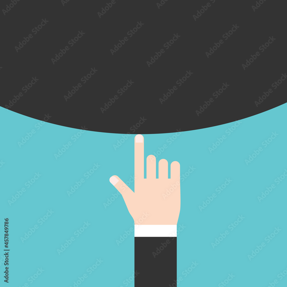 Vetor de Hand, finger, great burden. Responsibility, strength, overload ...