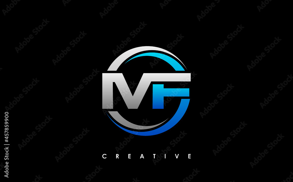 MF Letter Initial Logo Design Template Vector Illustration Stock Vector ...