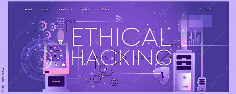 Ethical Hacking Cyber Security banner Stock Vector | Adobe Stock Ethical Hacking Cyber Security banner Stock Vector | Adobe Stock