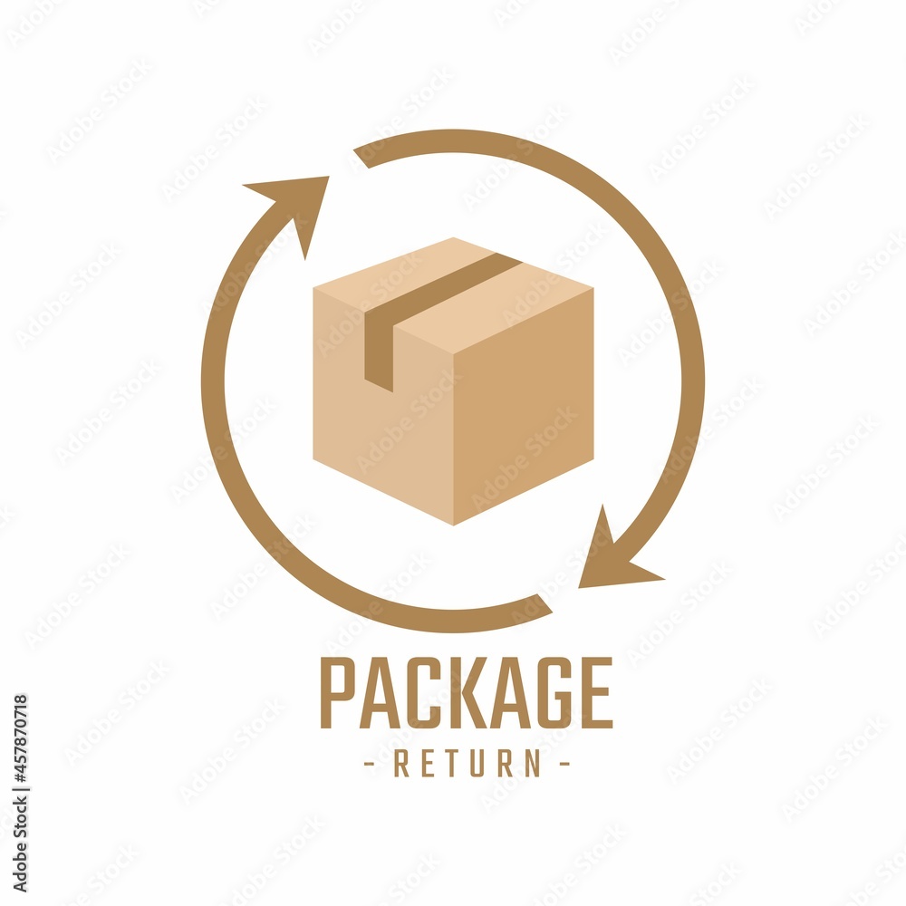package return icon design, packing box, returned to seller Stock ...