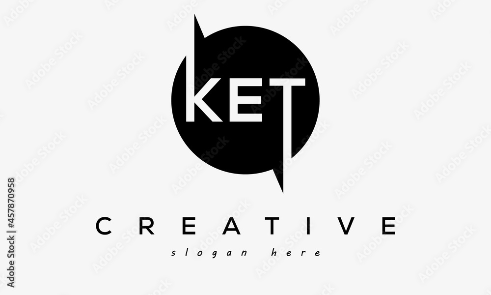 KET creative circle letters logo design victor Stock Vector | Adobe Stock