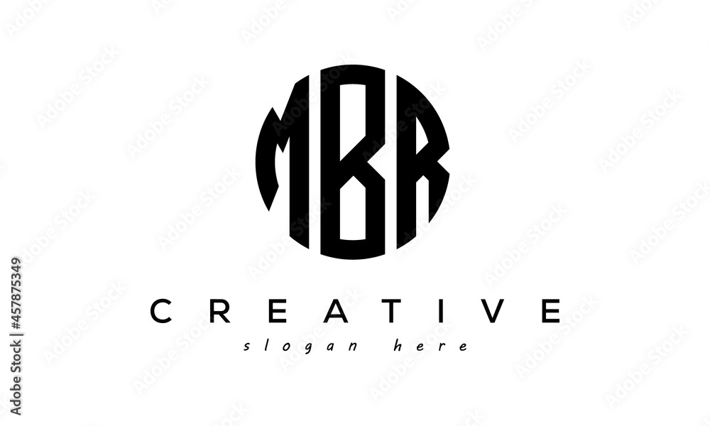 Letter MBR creative circle logo design vector Stock Vector | Adobe Stock