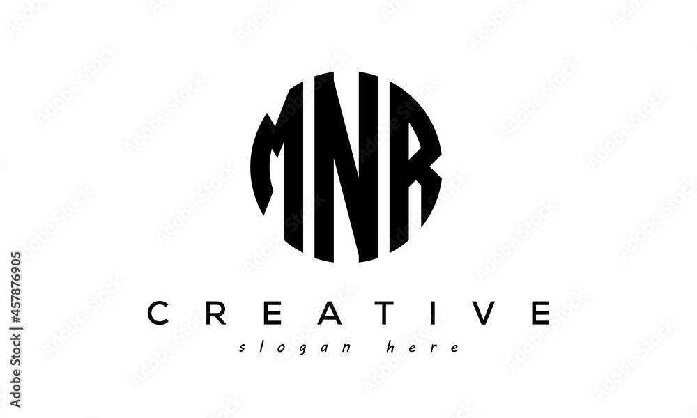 Letter MNR creative circle logo design vector Stock Vector | Adobe Stock