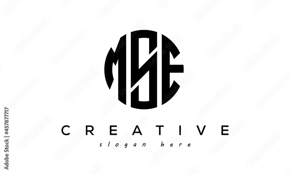Letter MSE creative circle logo design vector Stock Vector | Adobe Stock
