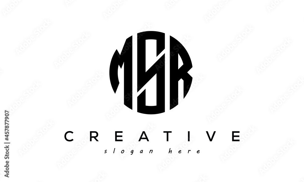 Letter MSR creative circle logo design vector Stock Vector | Adobe Stock