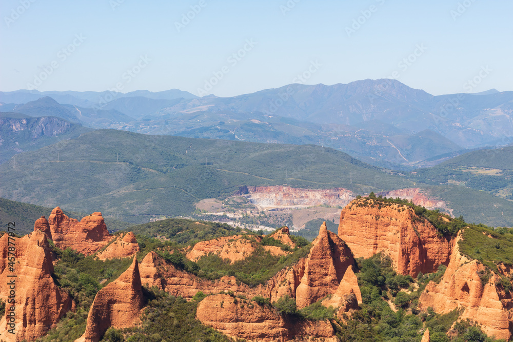Las Médulas, landscape of the province of León in the region of Bierzo ...